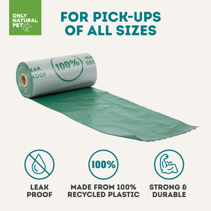 Post-Consumer Recycled Plastic Dog Poop Bags | Only Natural Pet