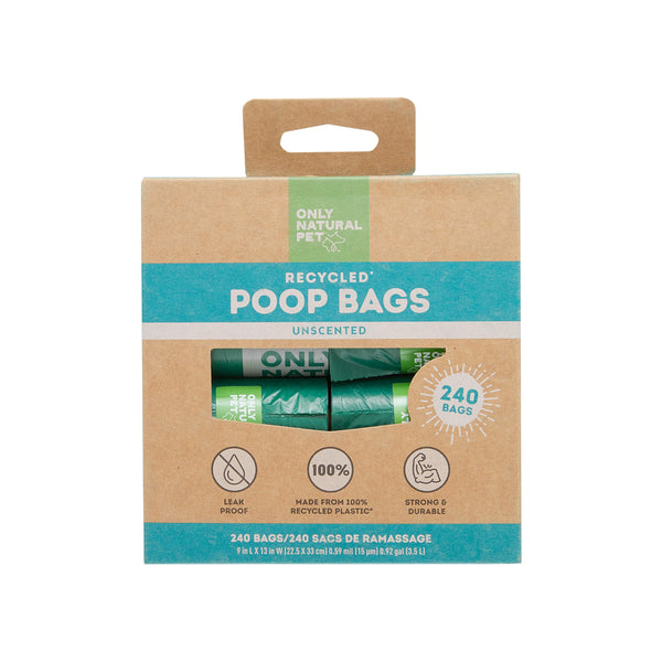 Recycled Dog Poop Bags - 100% Post Consumer | Only Natural Pet