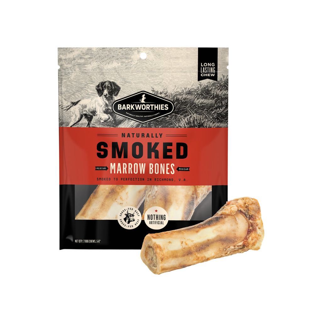 Barkworthies Naturally Smoked Marrow Bone for Dogs | Only Natural Pet