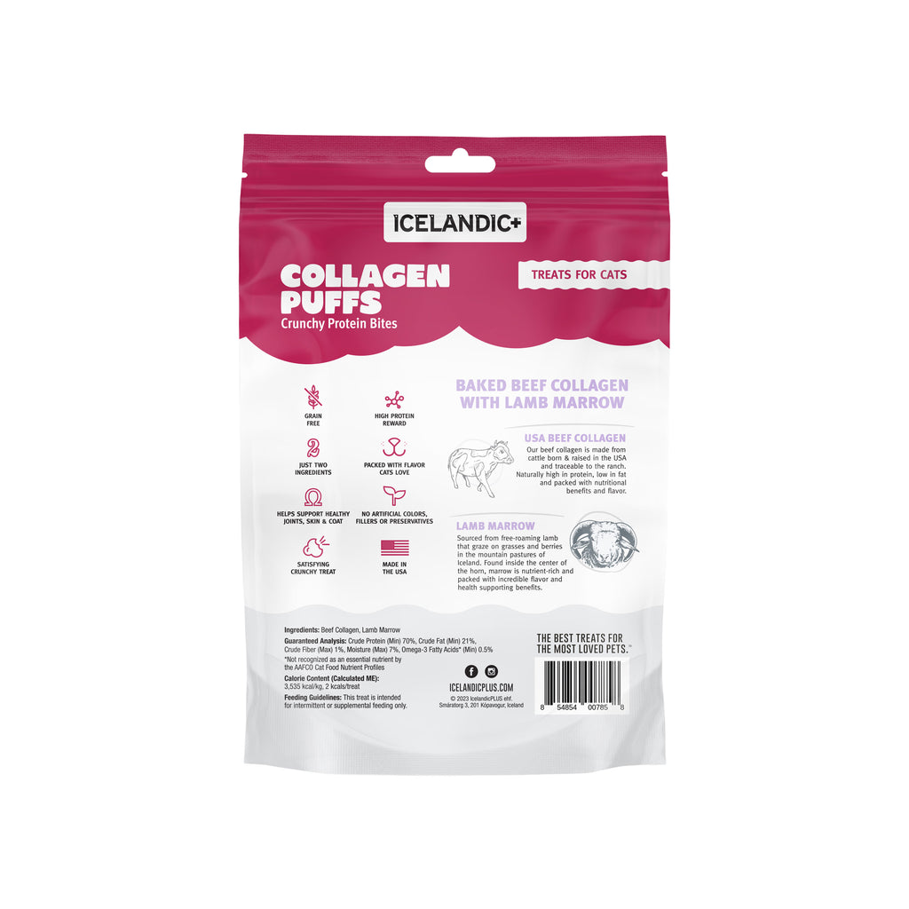 Icelandic+ Beef Collagen Mini Puffs Cat Treats | Only Natural Pet