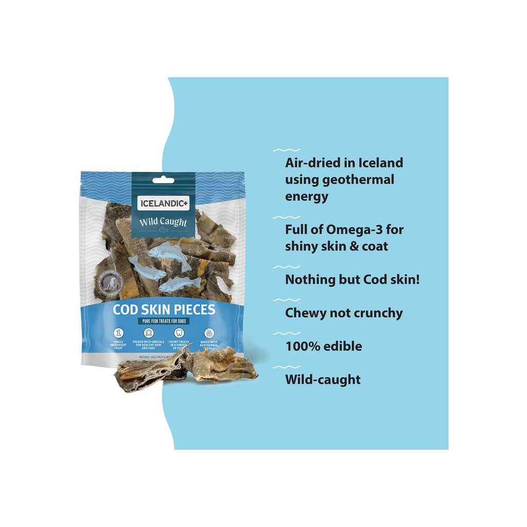 Icelandic+ Cod Skin Fish Chews for Dogs | Only Natural Pet