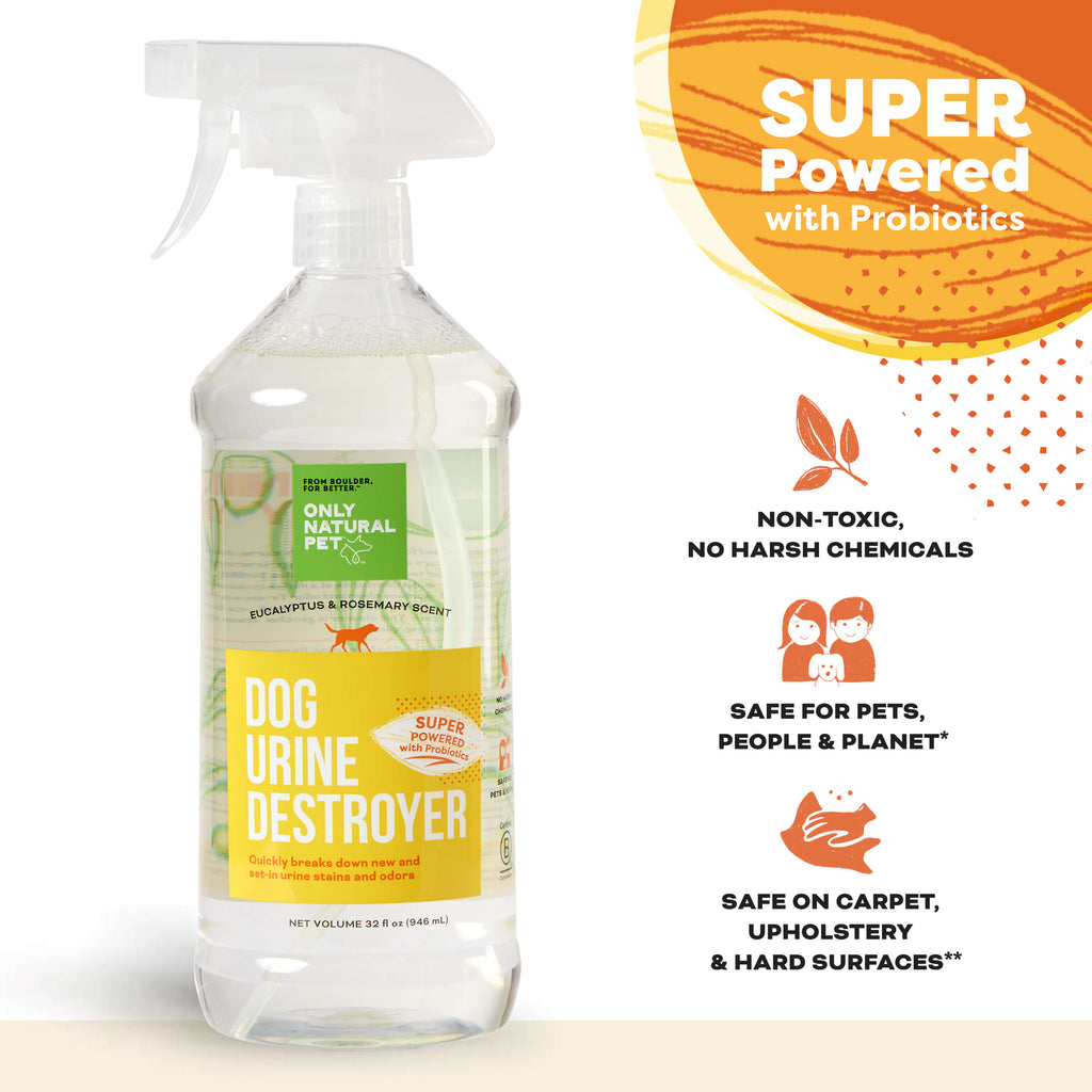 Urine Stain & Odor Destroyer Probiotic Spray for Dogs | Only Natural Pet