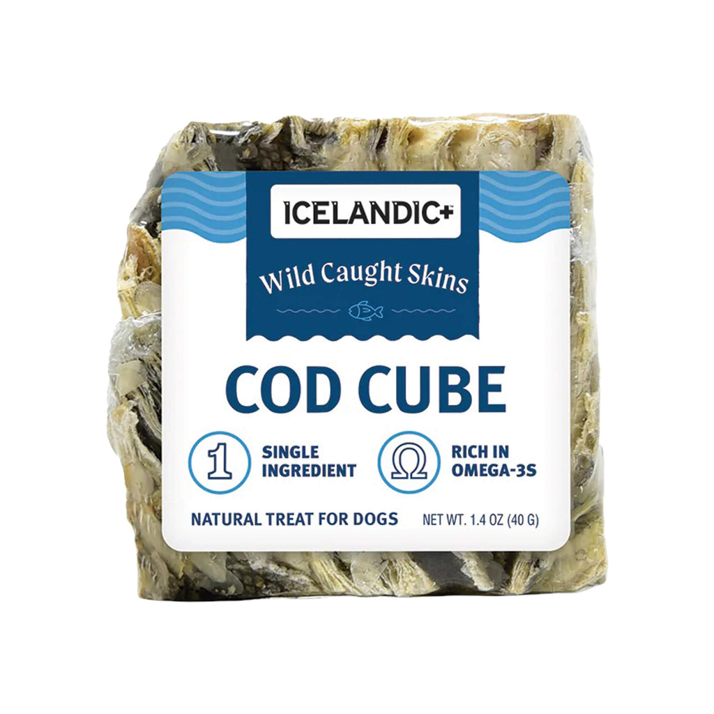 Icelandic+ Large Cod Skin Cube Dog Treats | Only Natural Pet