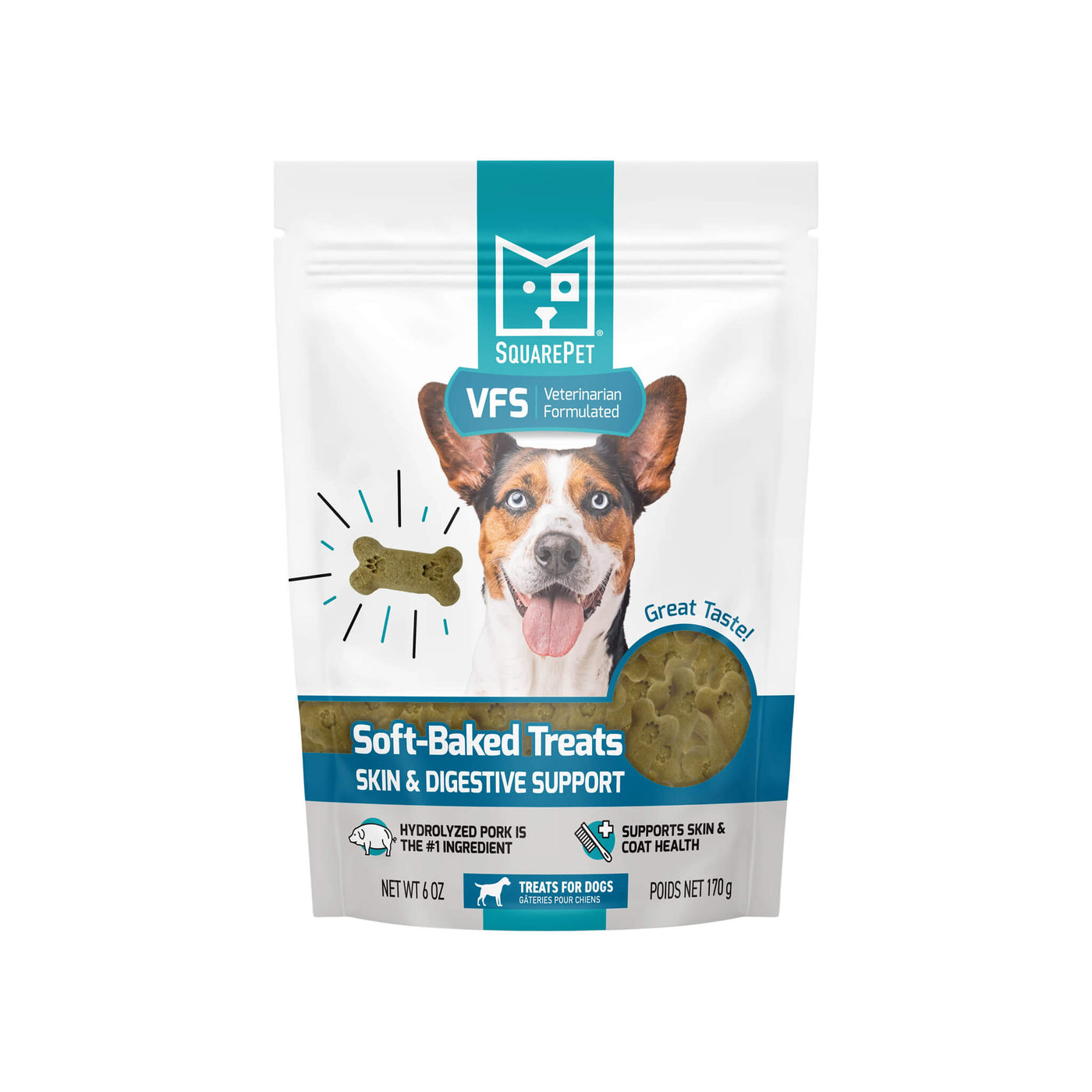 Square Pet Skin & Digestive Soft Baked Dog Treats | Only Natural Pet