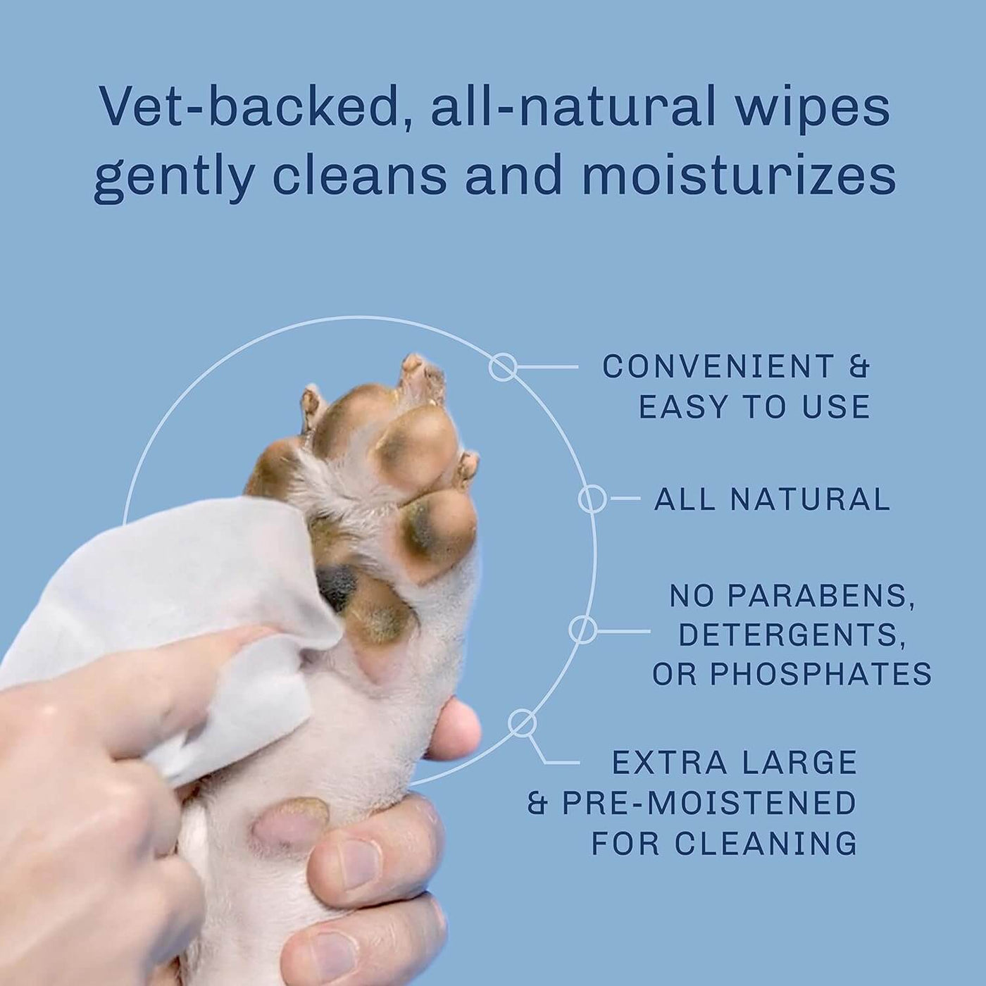 TrueBlue Super Fresh Body and Paw Wipes | Only Natural Pet