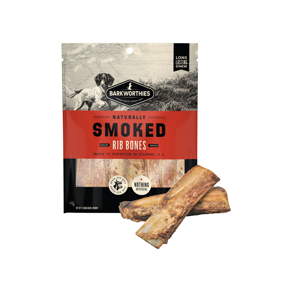 Barkworthies Naturally Smoked Rib for Dogs | Only Natural Pet