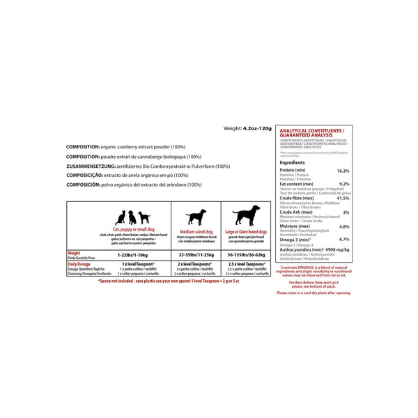 Cranimals Original Urinary Tract Organic Cranberry Extract Supplement ...