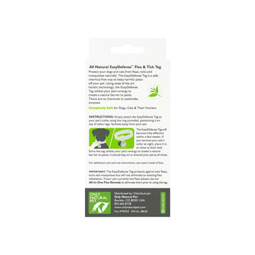 Easy Defense Flea & Tick Tag for Dogs & Cats | Only Natural Pet