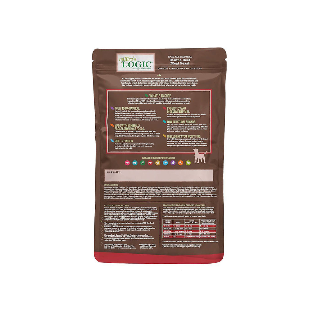 Nature's Logic Original Beef Meal Feast Dry Food for Dogs – Only ...