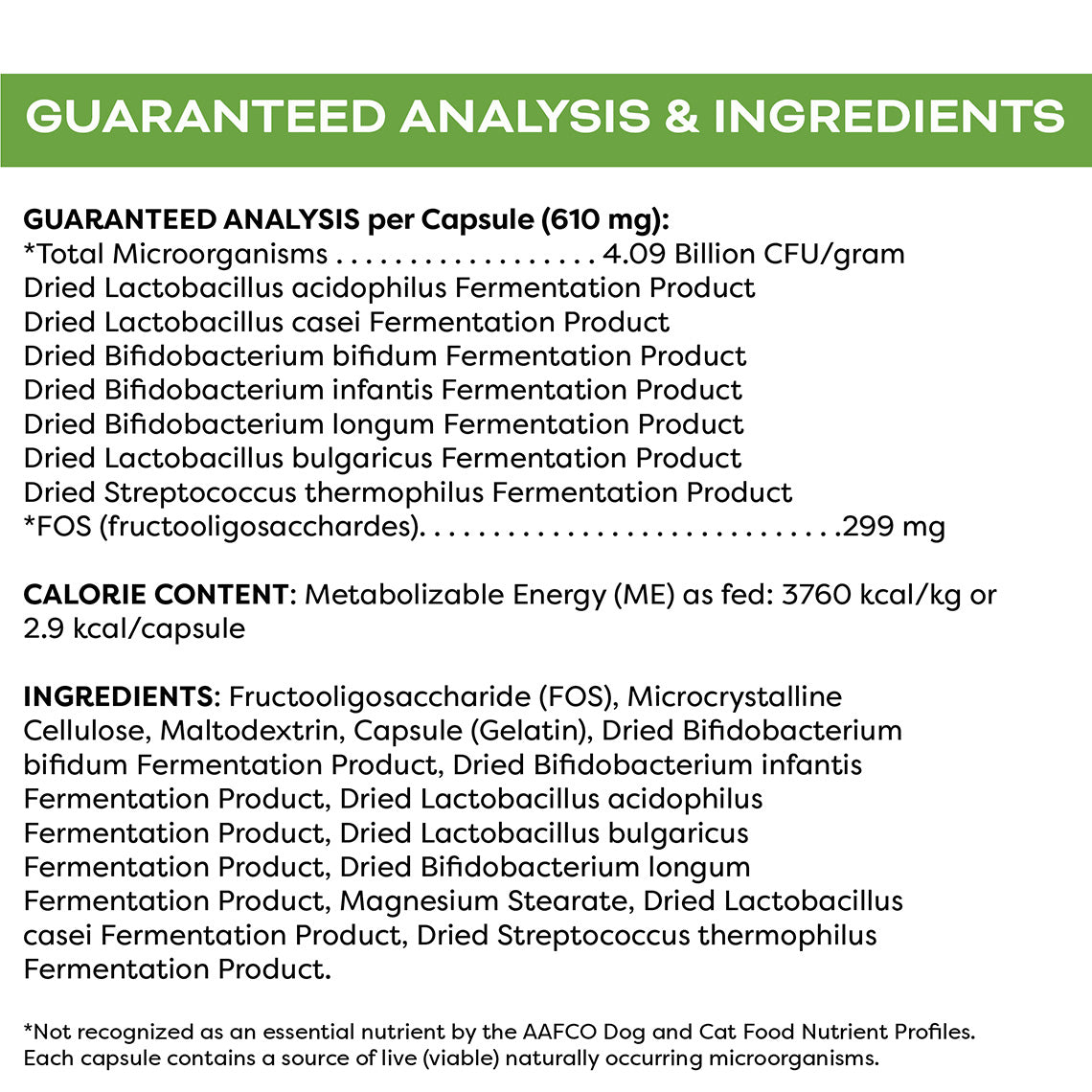 Probiotic Blend Natural Pet Probiotics | Only Natural Pet