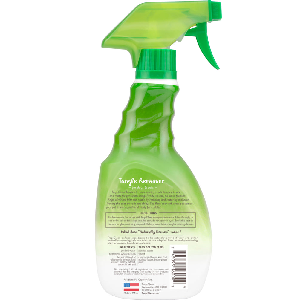 TropiClean Gentle Tangle Remover for Dogs 16 oz | Only Natural Pet